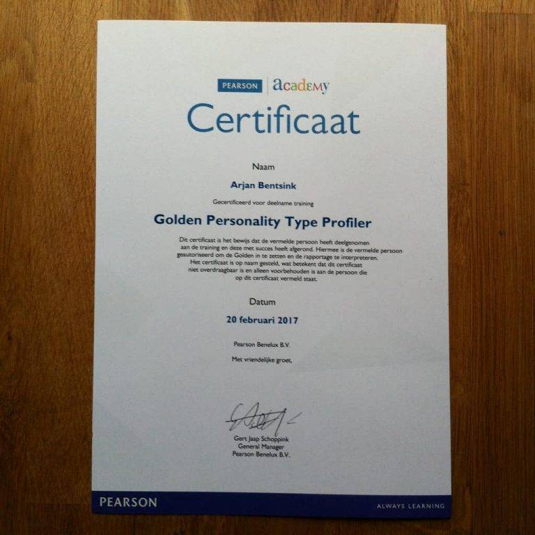 Assessment repertoire uitgebreid met Golden Personality Type Profiler ...